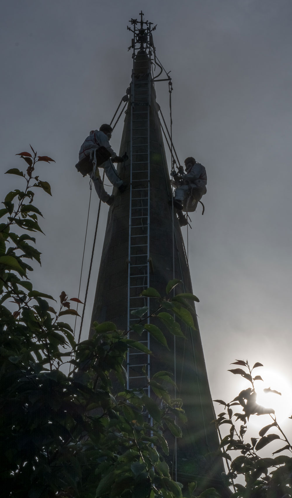Spire stabilisation and lime pointing – BCM Steeplejacks – Scotland
